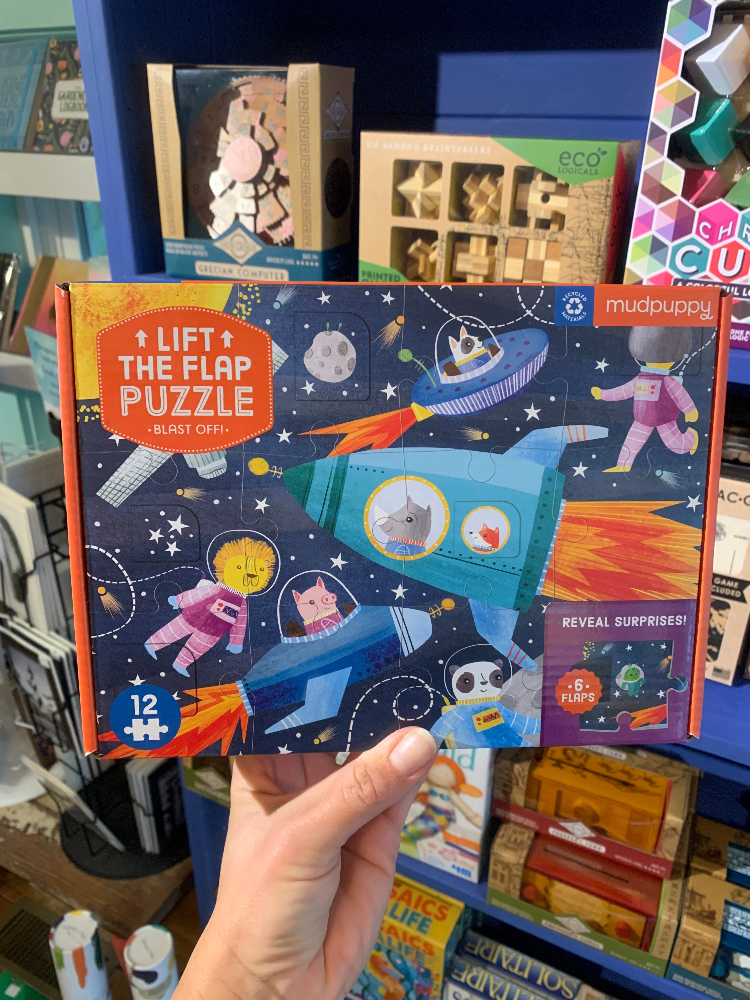 Lift the Flap Puzzle: Blast Off | Old Gray House Gifts